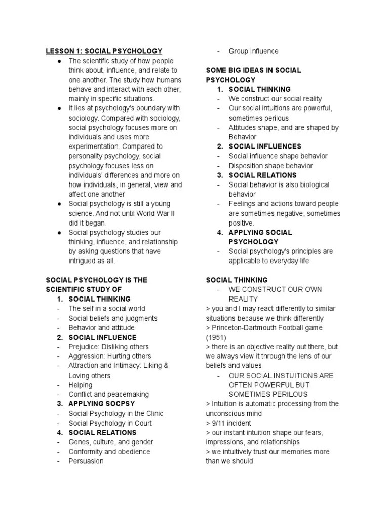Social Psychology 1-5 | Download Free PDF | Social Psychology | Self Esteem