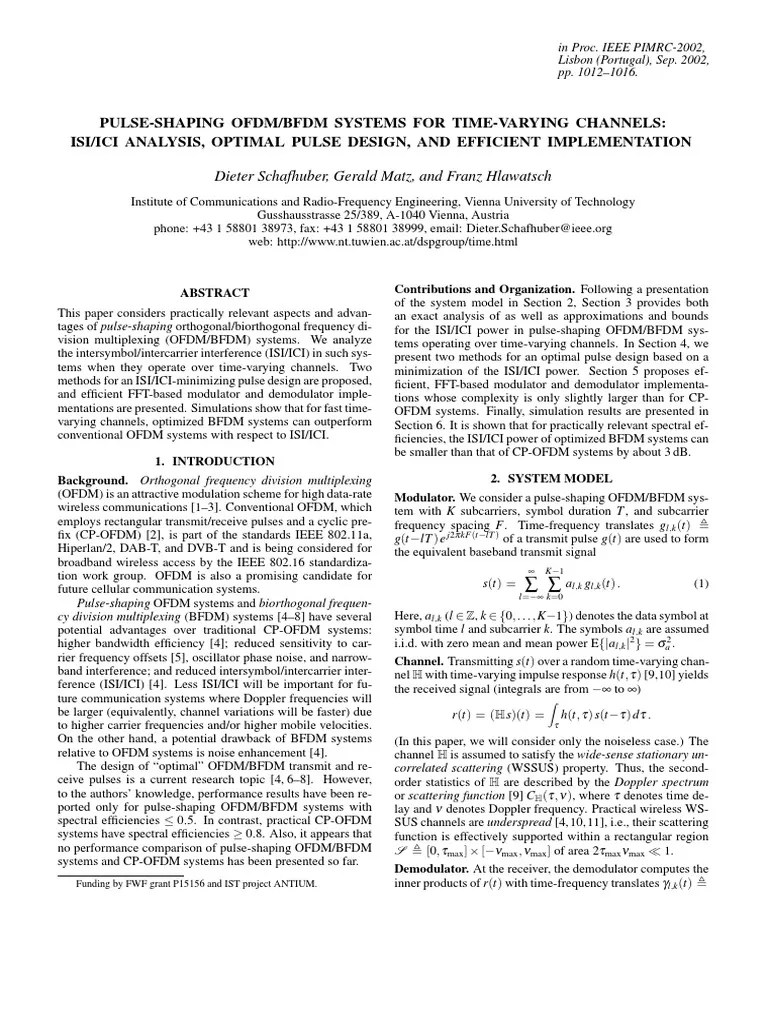 Document PDF | PDF | Orthogonal Frequency Division Multiplexing ...