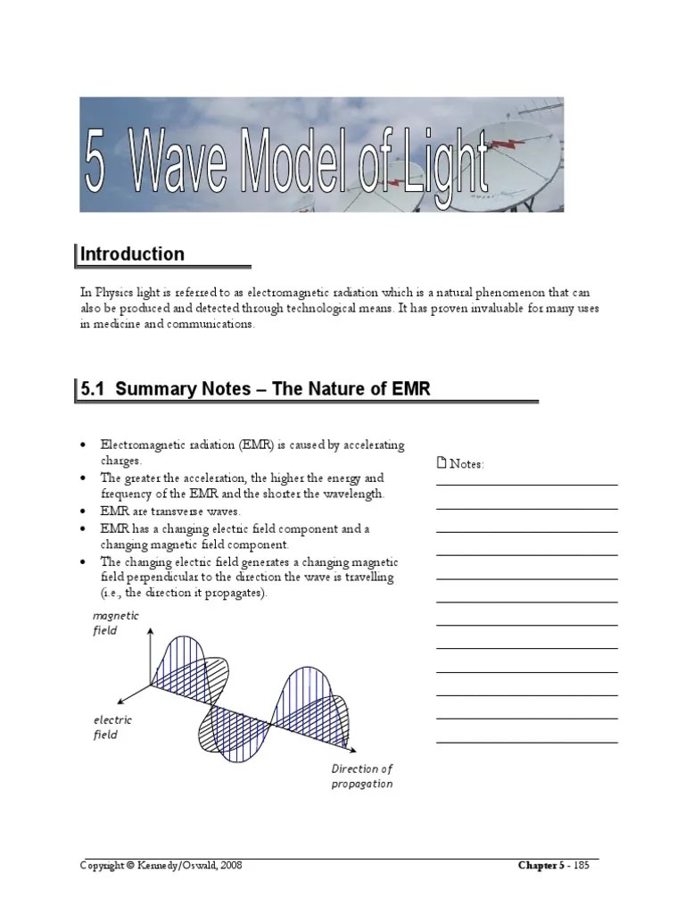 Wave Model Of Light | PDF | Electromagnetic Radiation | Radio
