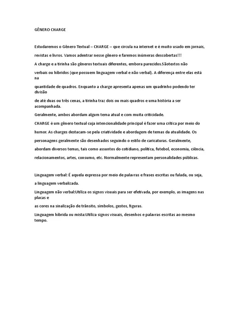 Gênero Charge | PDF