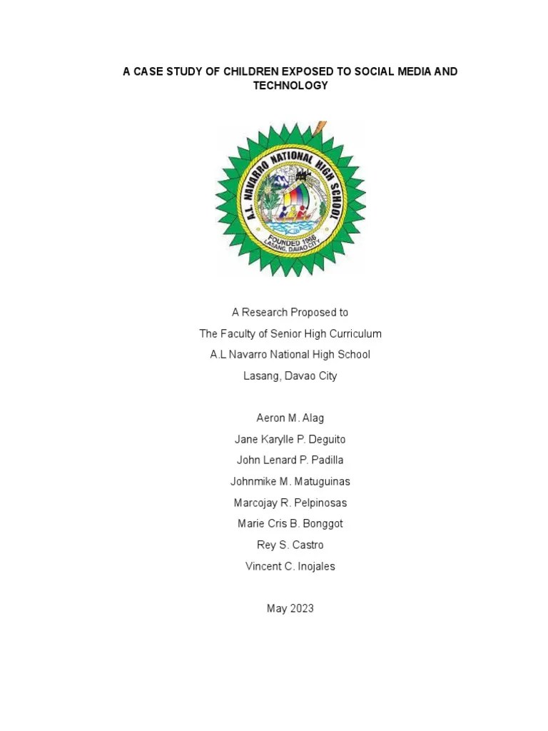 A Case Study Of Children Exposed To Social Media And Technology | PDF ...