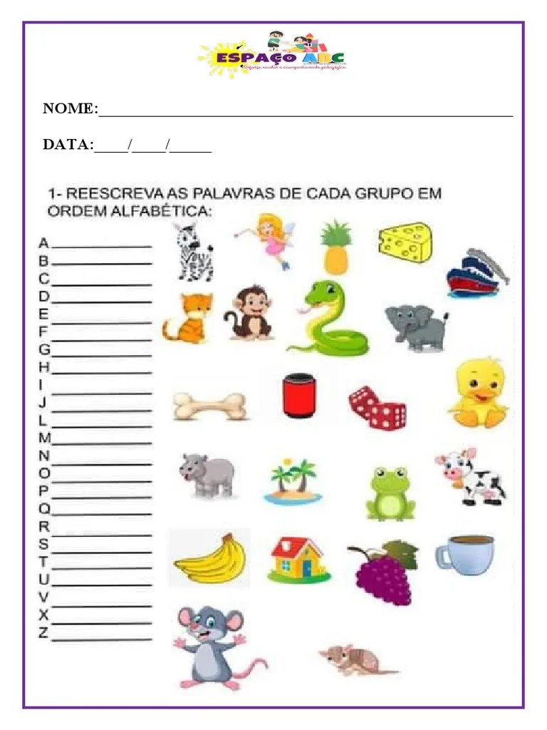 Atividades - Alfabetização | PDF