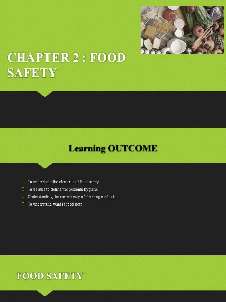 Chapter 2 - Food Safety | PDF