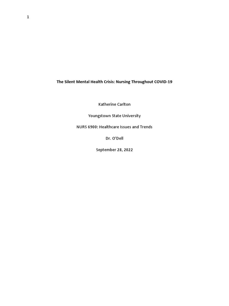 The Silent Mental Health Crisis | PDF | Nursing | Mental Health