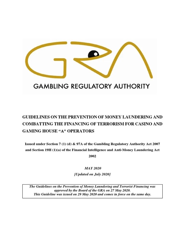 Guidelines On Prevention Of ML TF For Casino And GHA Operators | PDF ...