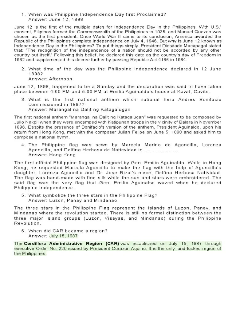 Fun Facts | PDF | Philippines