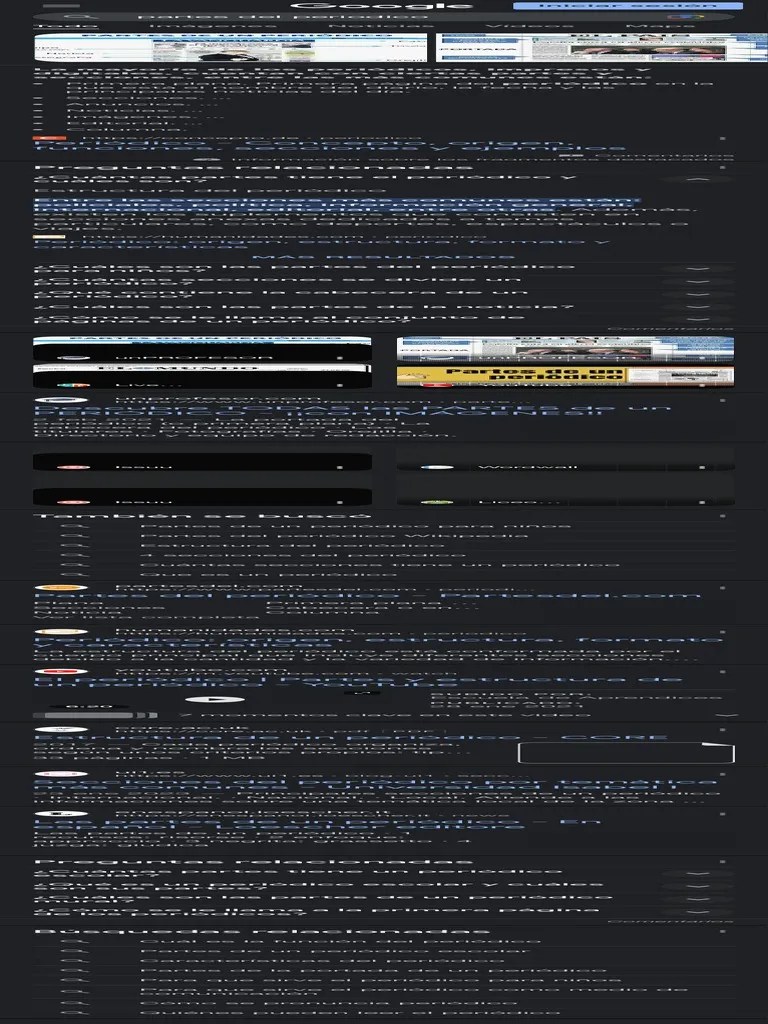 Partes Del Periodico - Buscar Con Google | PDF | Periódicos | Youtube