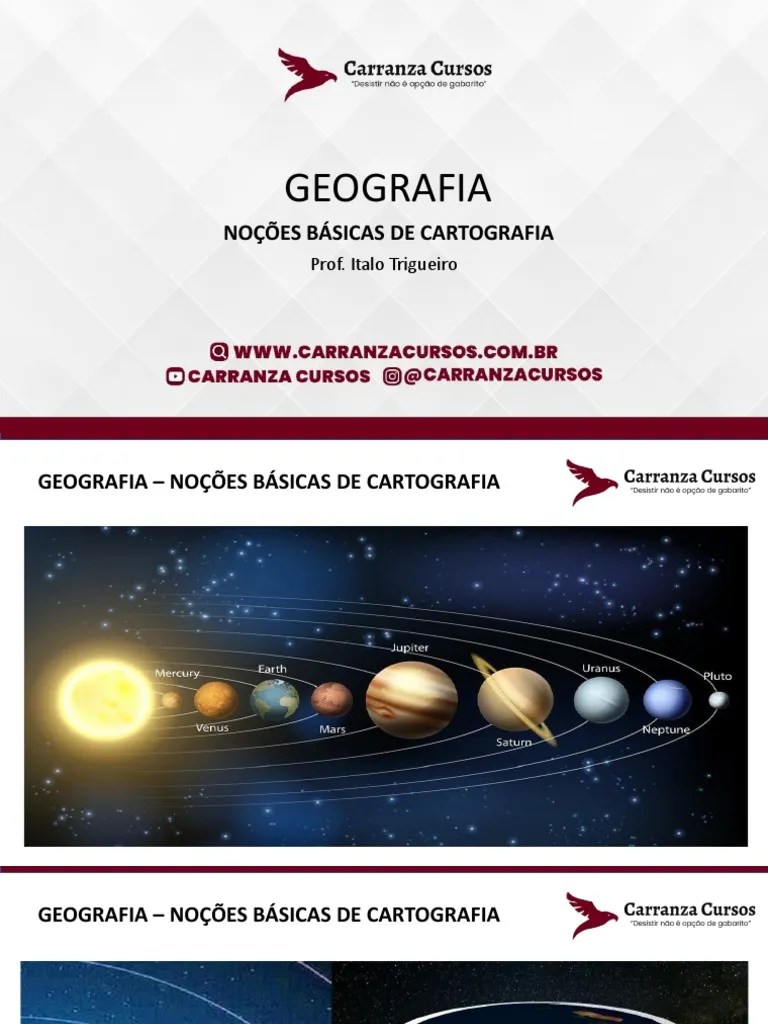 AULA 01 - Noções Básicas De Cartografia | PDF