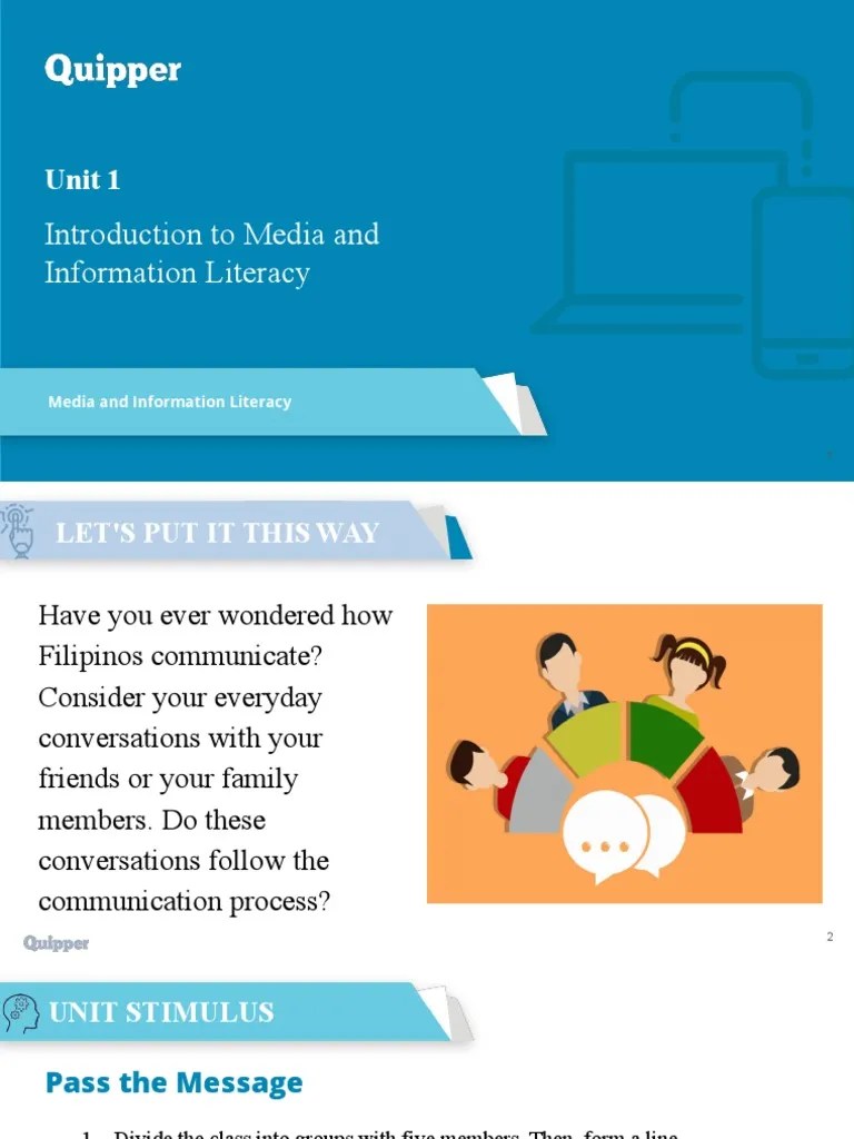MIL 1 - Lesson - 1 - How Media And Information Affect Communication PS ...