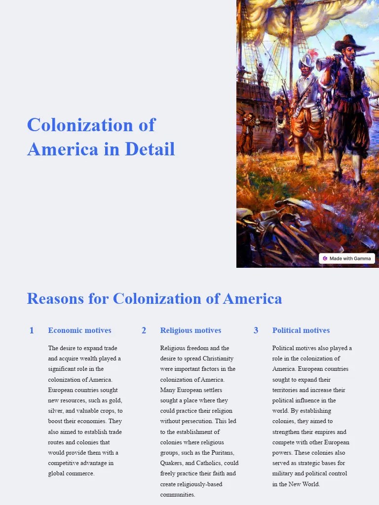 Colonization Of America In Detail | PDF | Thirteen Colonies | European ...