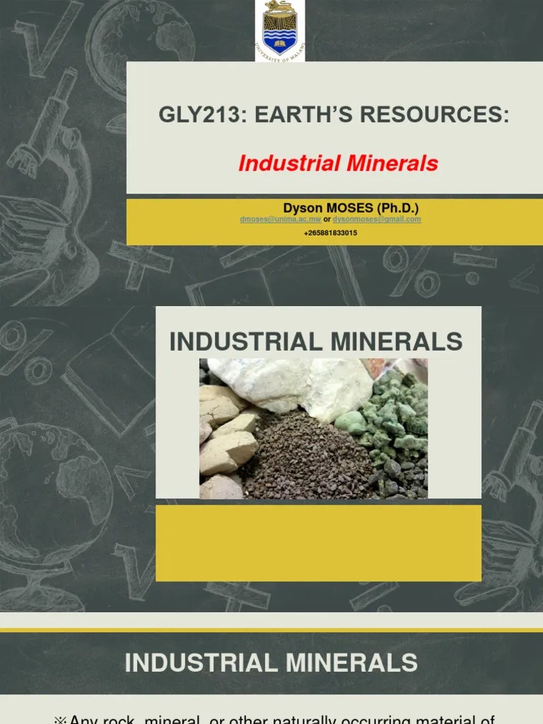 Lec3 Industrial Minerals | PDF | Minerals | Rock (Geology)