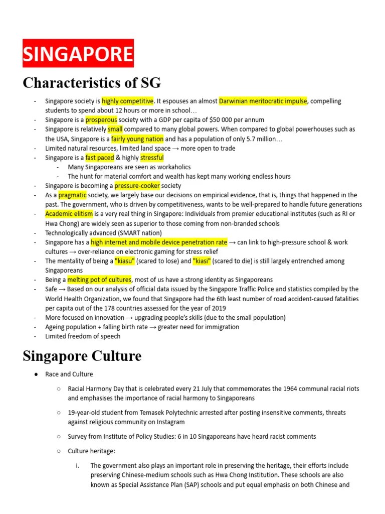 Singapore Content Package 2021 | PDF | Singapore | World Politics