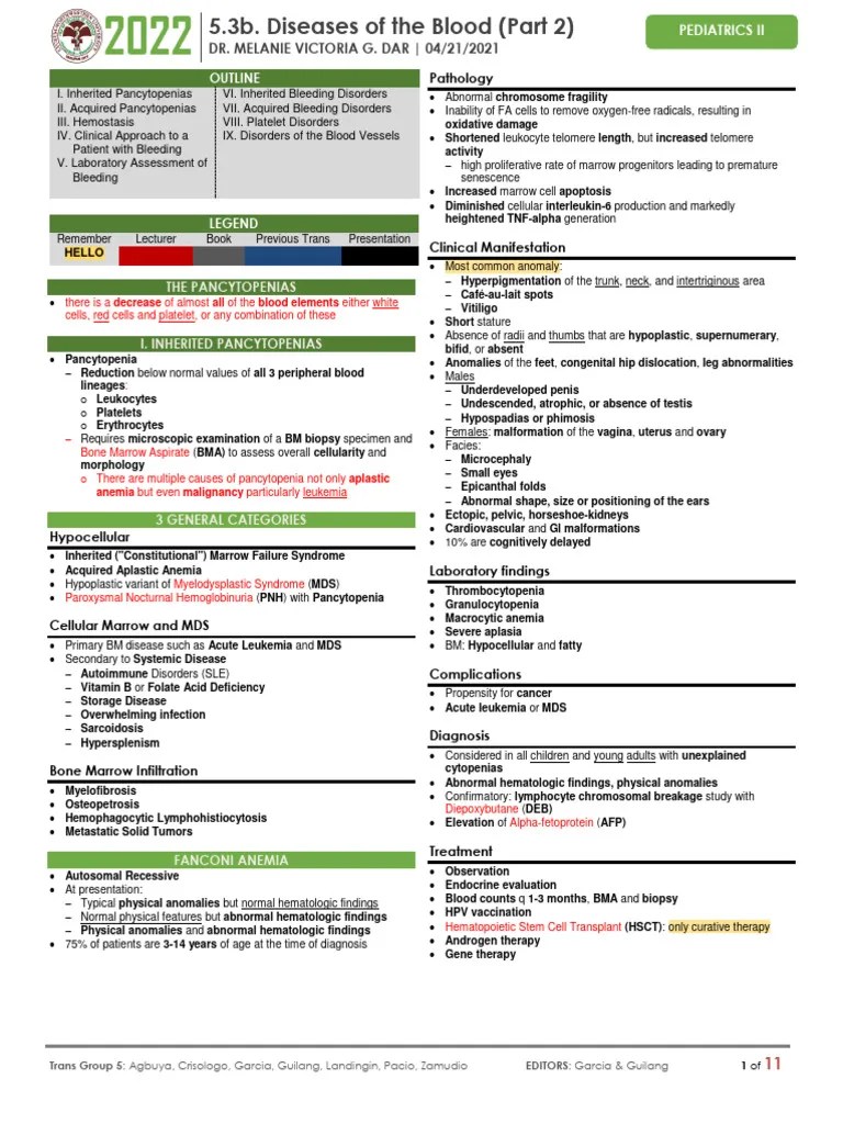 5 3b Diseases Of The Blood Part 2 DR Melanie Victoria G Dar | Download ...