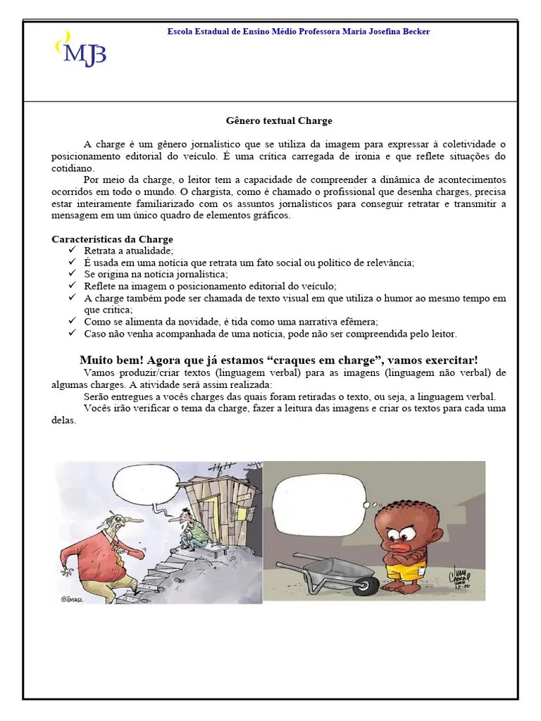 Gênero Textual Charge | PDF