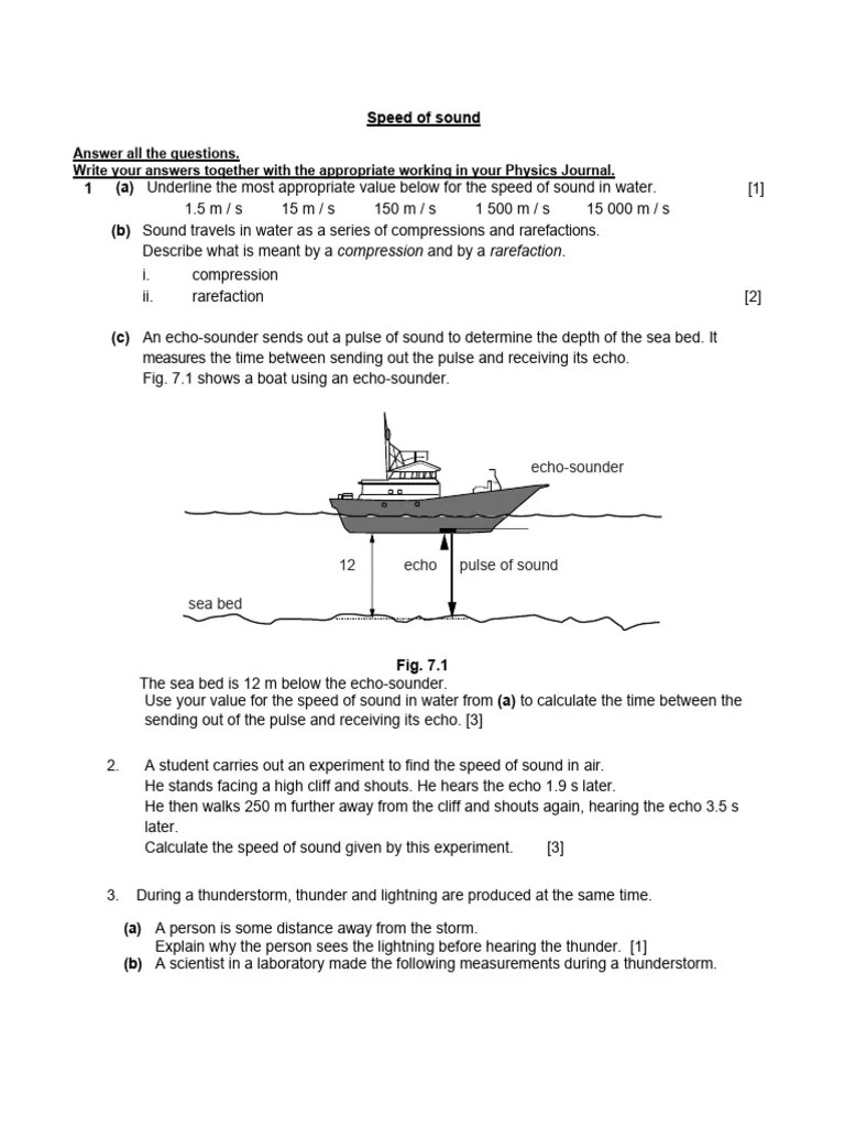 Sound Physics | PDF | Sound | Thunder