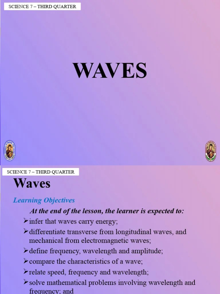 Lesson 4 Waves | PDF | Waves | Wavelength