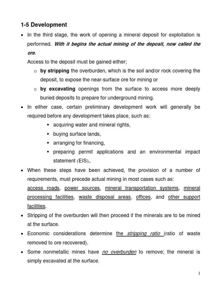 2 Class-INTRODUCTION TO MINING-2 | PDF
