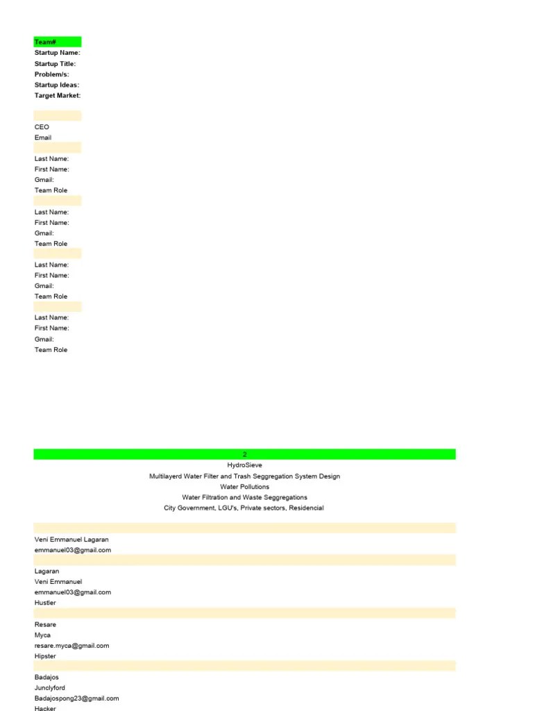 Team Workbook - Template | PDF | Market Segmentation | Cost