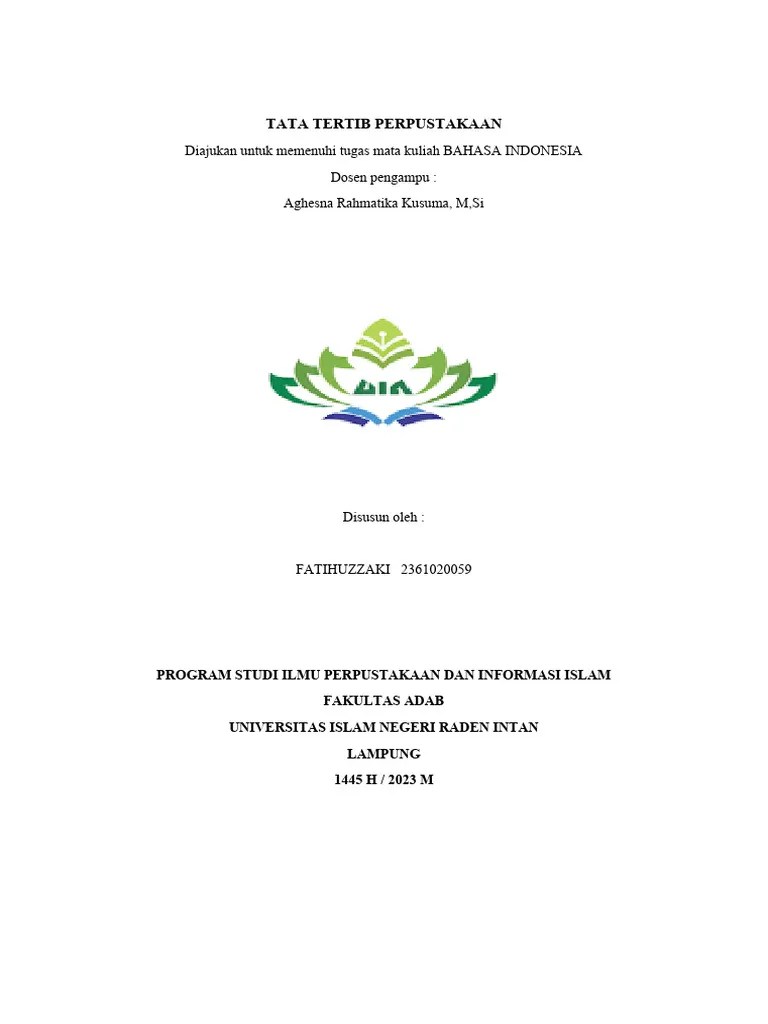 Tata Tertib Perpustakaan | PDF