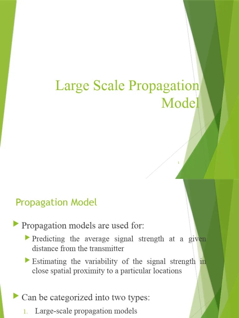Lecture 11 - Large Scale Propagation Model | PDF | Radio Propagation ...