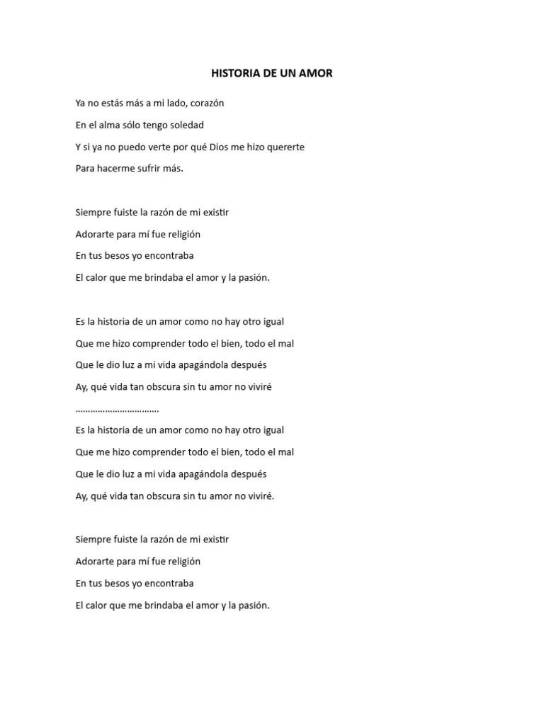 Historia De Un Amor - Letra | PDF