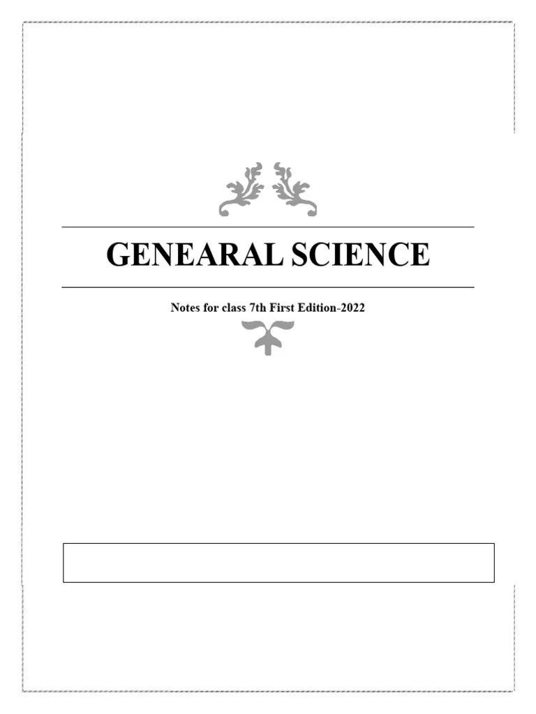 Genral Science Notes For Grade Seventh | PDF | Sound | Waves