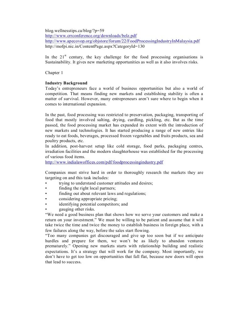 Packaged Food Case Study-Analysis | PDF | Strategic Management | Business
