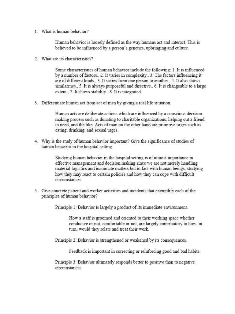 What Is Human Behavior | PDF | Human Behavior | Behavior