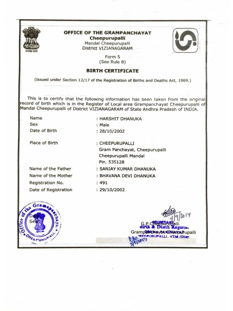 Birth Certificate | PDF