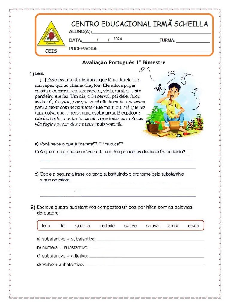 Avaliacao De Portugues 5 Ano 1bi 2023 | PDF