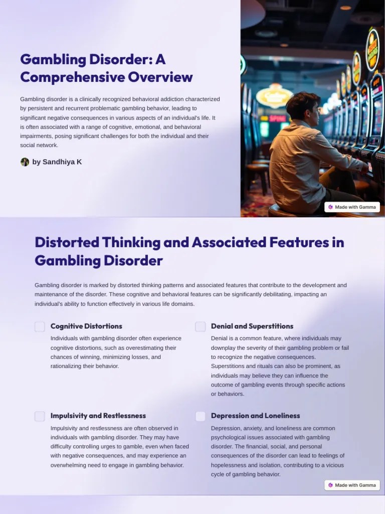 Gambling Disorder | PDF | Mental Disorder | Problem Gambling