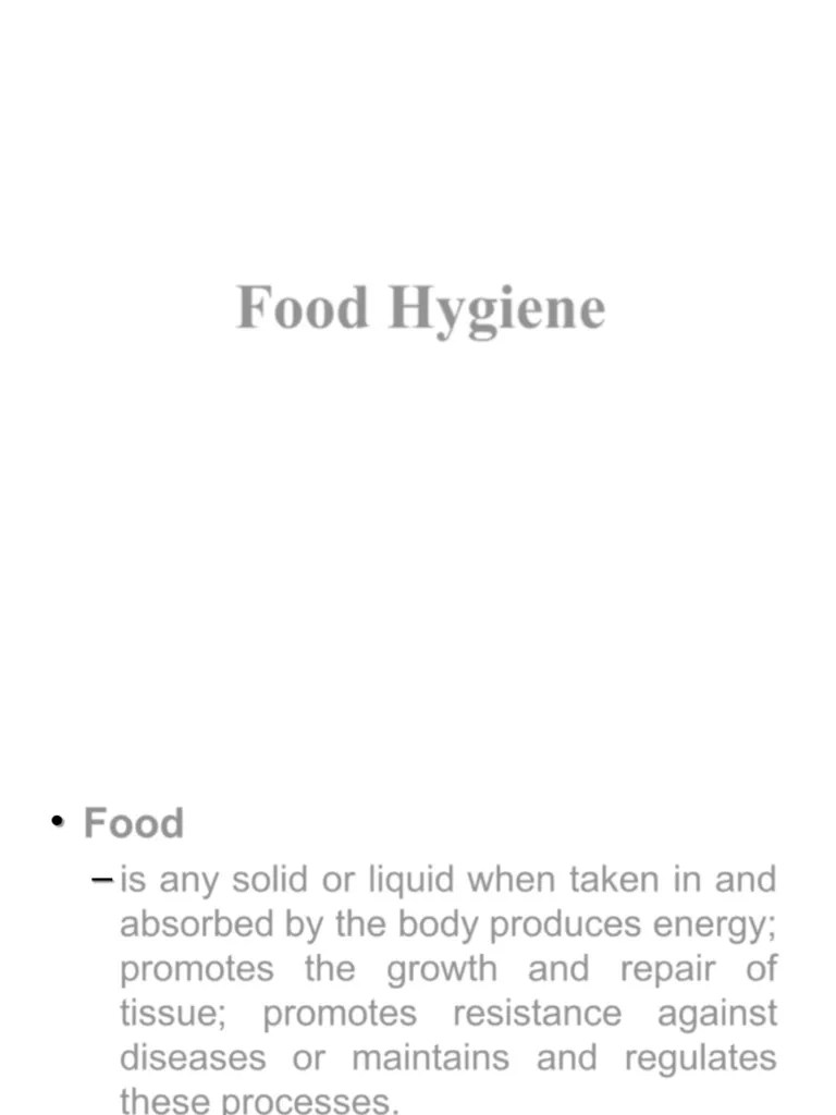 3. Food Hygiene | PDF | Foodborne Illness | Food Preservation