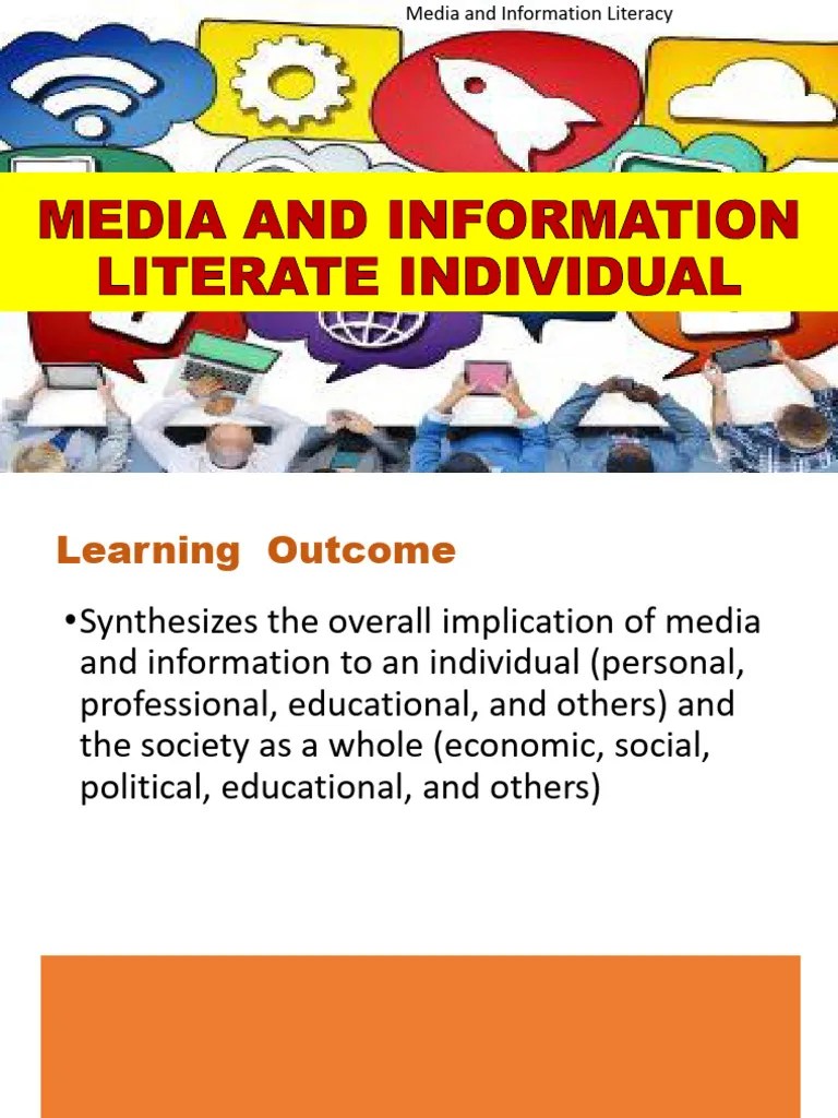 Lesson-10-MEDIA-AND-INFORMATION-LITERATE-INDIVIDUAL | PDF | Information ...