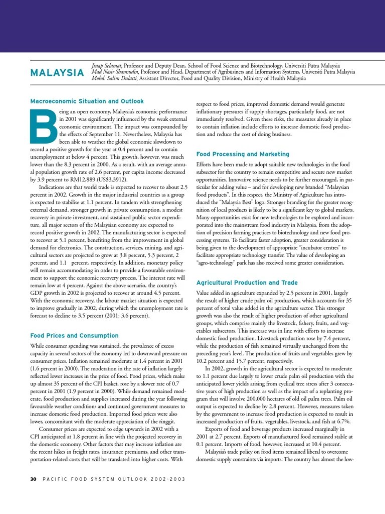 Food Safety Is Becoming An Important Issue In Malaysia | PDF | Food ...