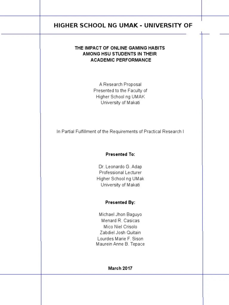 The Impact Of Online Gaming Habits In The Academic Performance Among ...