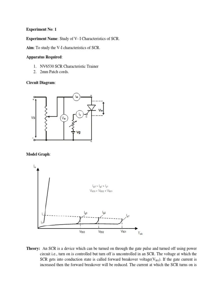 SCR VI Characteristics PDF | PDF