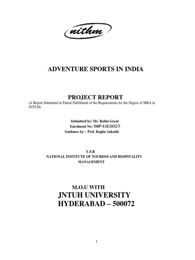 Adventure Sports In India Robin | PDF | Balloon (Aeronautics) | Motivation