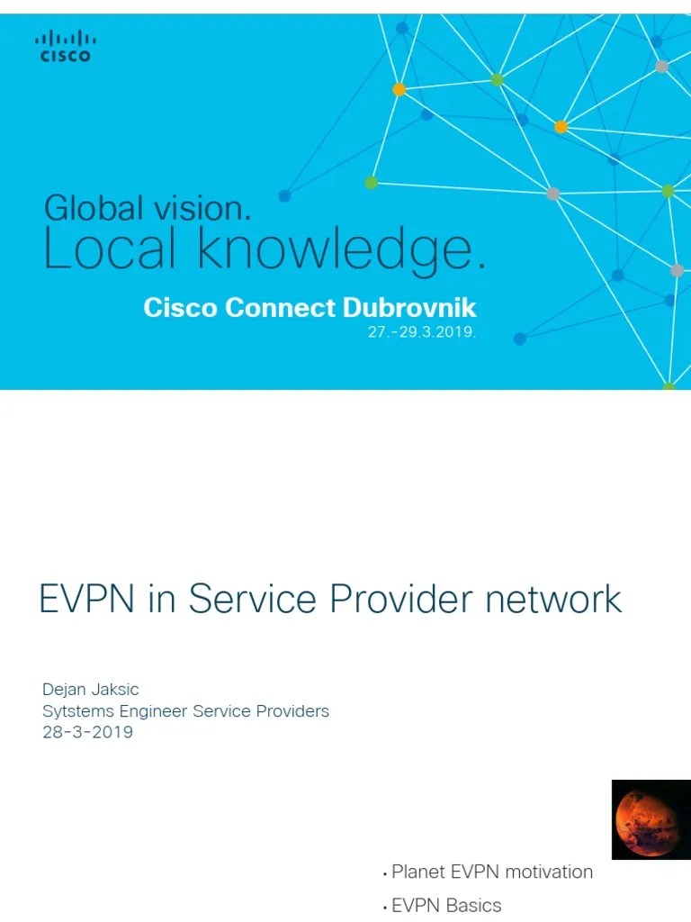 EVPN In Service Provider Networks: A Unified Solution For Ethernet ...