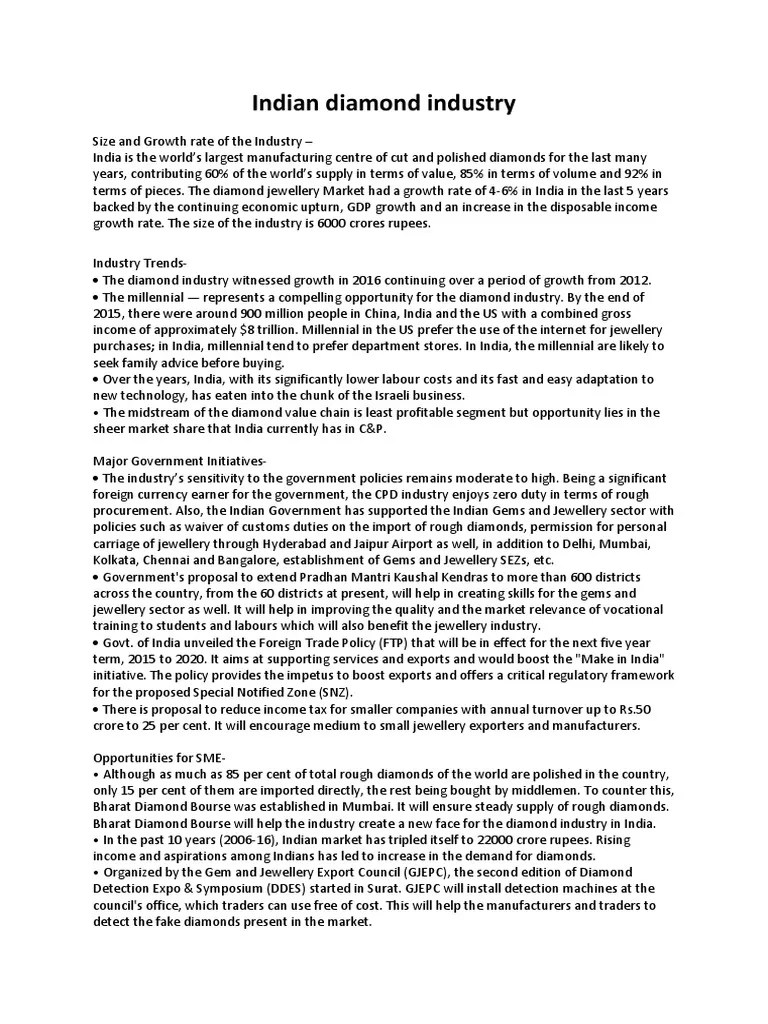 Diamond Industry | PDF | Chemical Vapor Deposition | Diamond