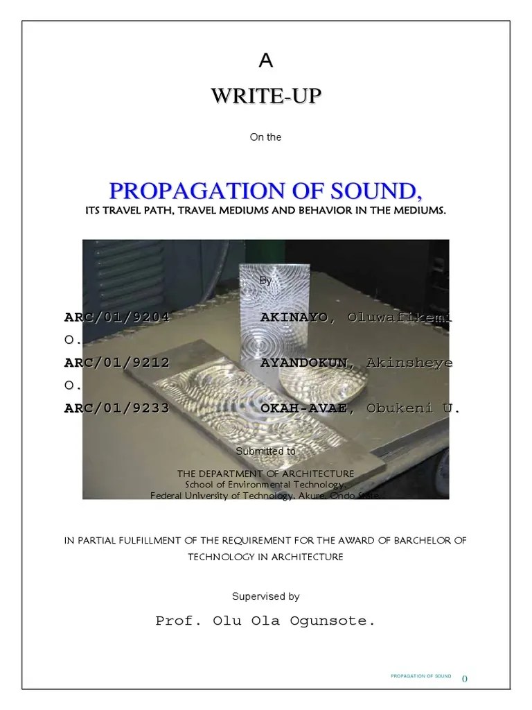 Propagation Of Sound PDF | PDF | Sound | Radio Propagation