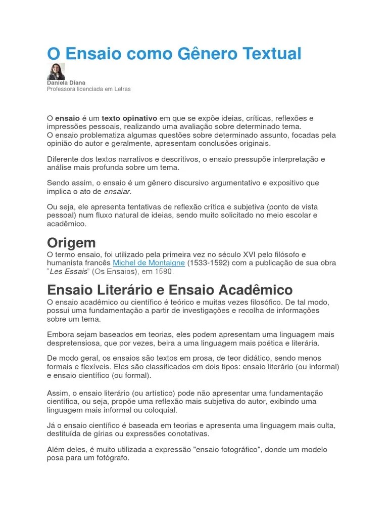 Genero Textual 4 | PDF | Ensaios | Science