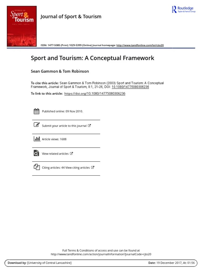 Sports And Tourism | PDF | Tourism | Sports