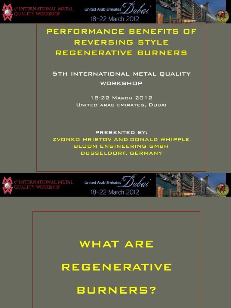 Regenerative Burners PDF | PDF | Furnace | Exhaust Gas