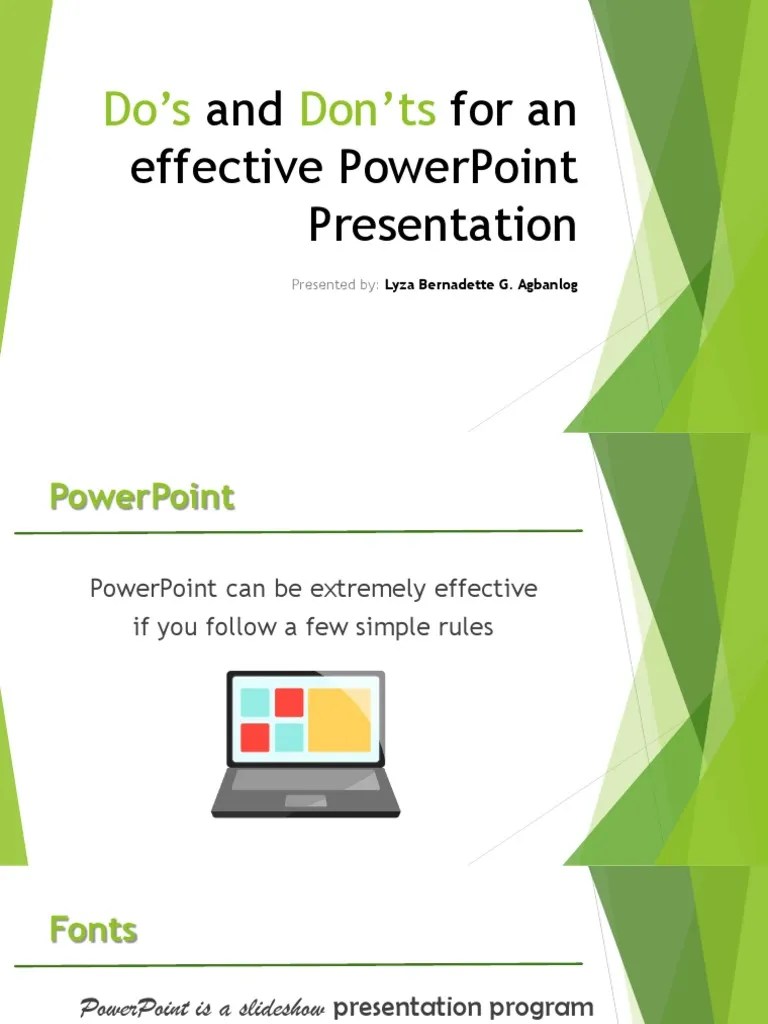 Dos And Donts For An Effective PowerPoint Presentation | PDF ...