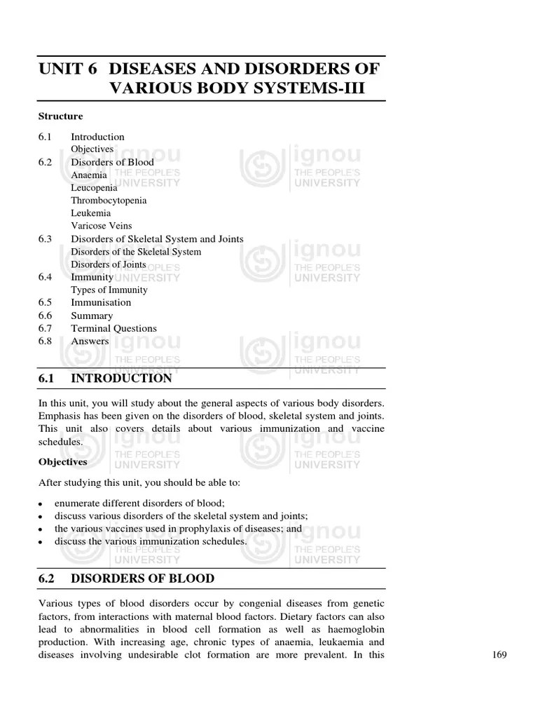 Diseases And Disorders Of | PDF | Immunity (Medical) | Anemia
