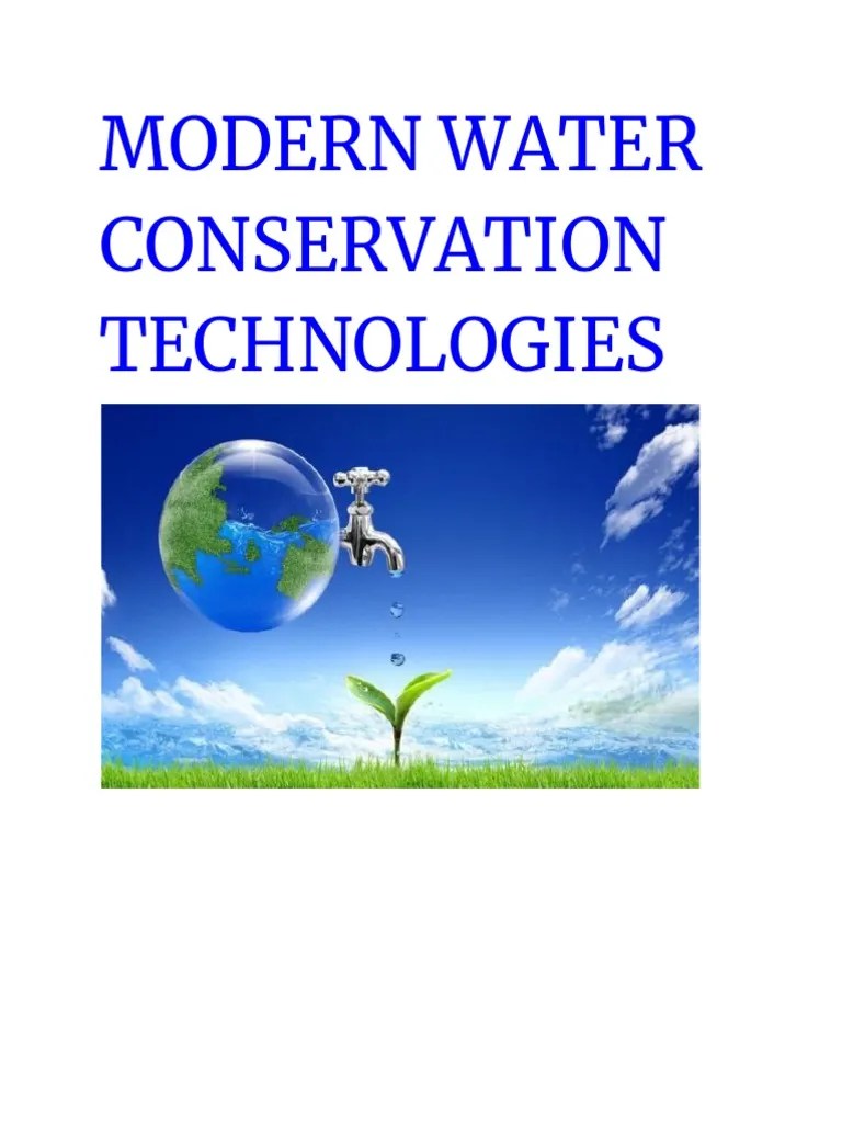 Modern Water Conservation Technologies | PDF | Sewage Treatment ...
