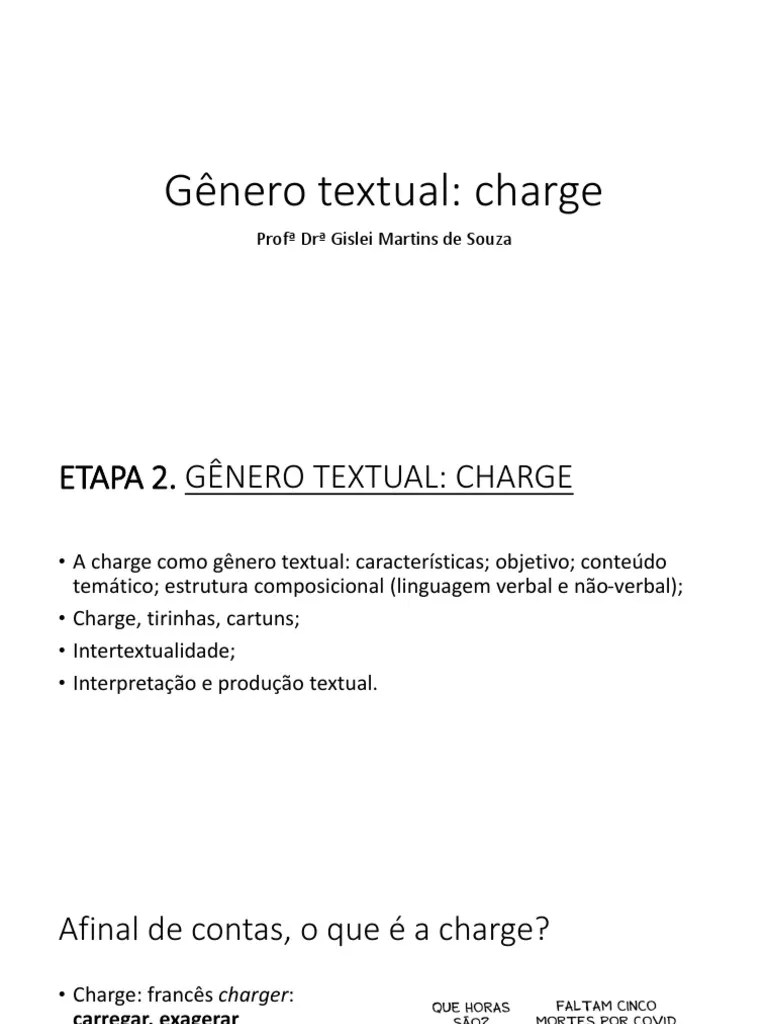 Gênero Textual Charge | PDF