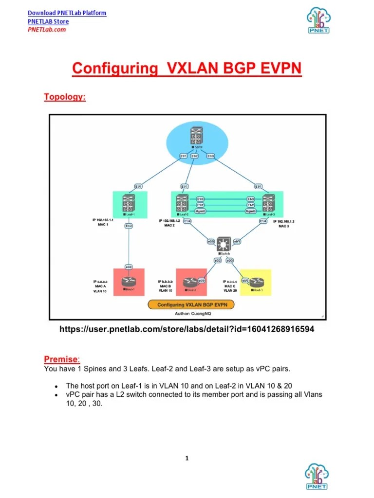 Configuring VXLAN BGP EVPN | PDF | Computer Mediated Communication ...