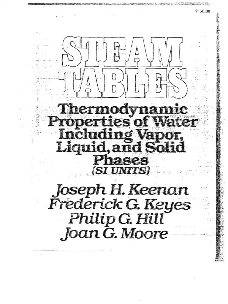 Steam Tables | PDF | Heat Capacity | Enthalpy