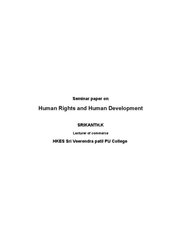 Human Rights And Human Development | Download Free PDF | Human Rights ...